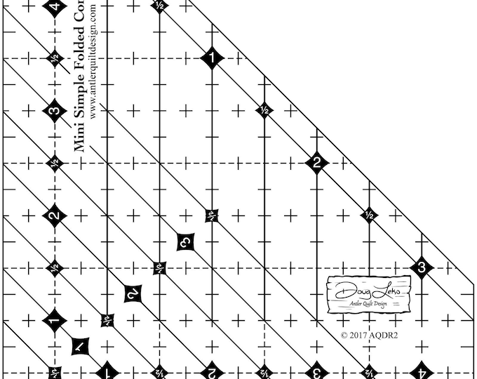 Mini SIMPLE FOLDED CORNERS Ruler by Doug Leko for Antler Quilt Designs ...