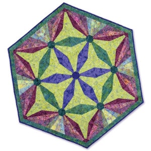 HEXAGON HALO Quilt Pattern - 52" X 59" - Cheryl Phillips - Phillips ...