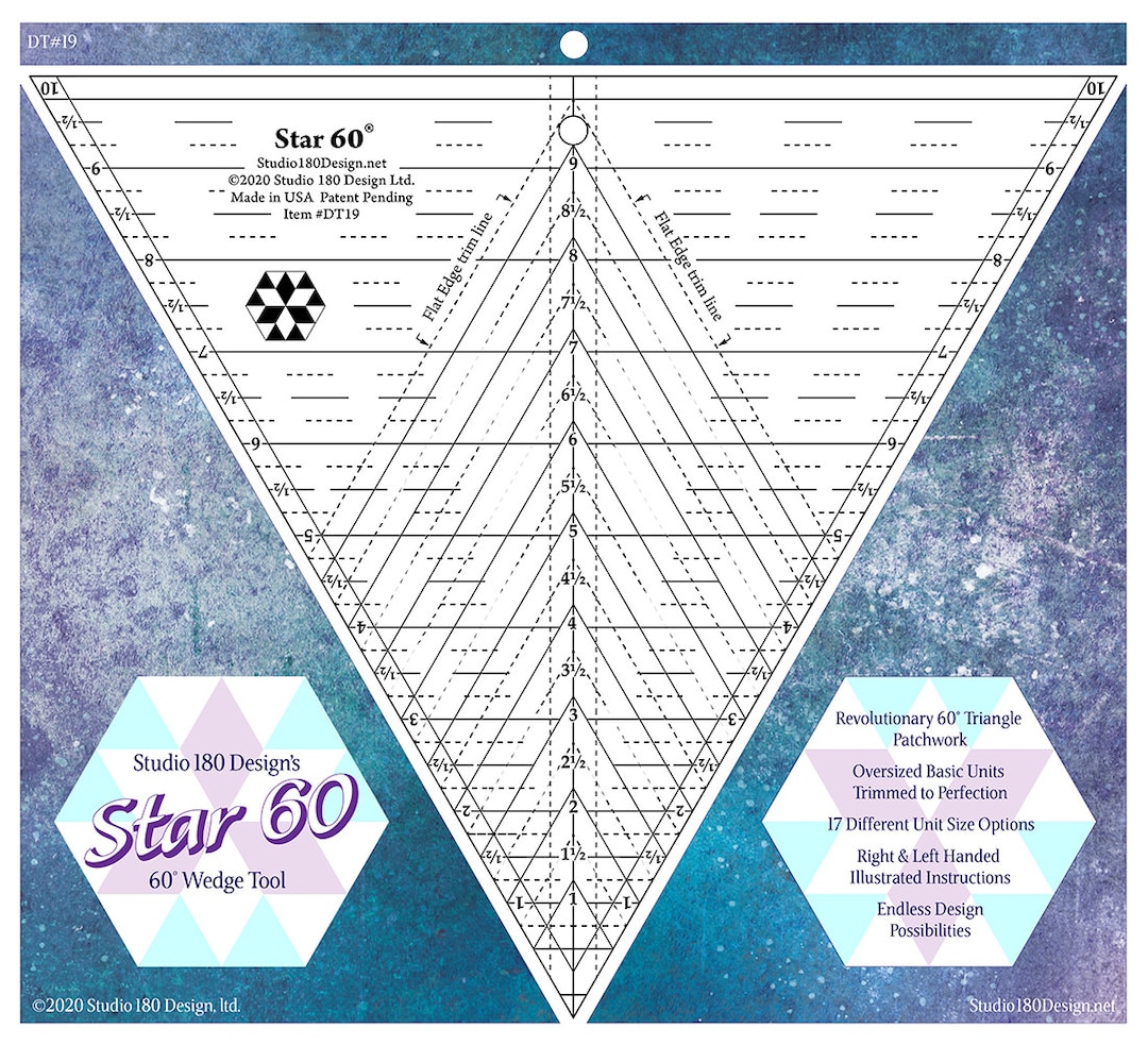 STAR 60 Tool Ruler - Deb Tucker - Studio 180 Design - DT19 - 1"-19 ...