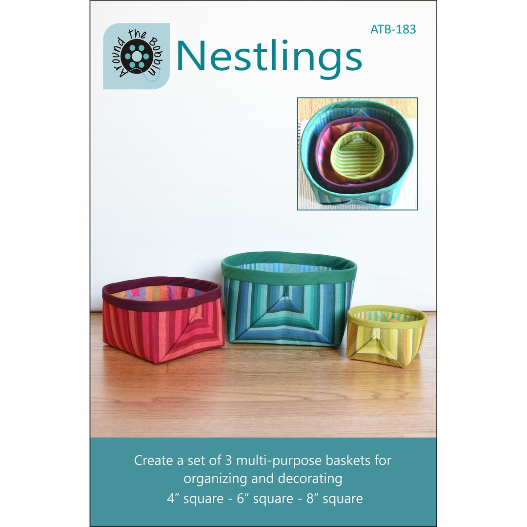 NESTLINGS Sewing Pattern - Around the Bobbin - ATB183 - Nested Baskets ...
