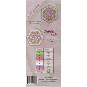 CELEBRATION OF SIX Quilt Pattern - 28" X 33" - Cheryl Phillips ...