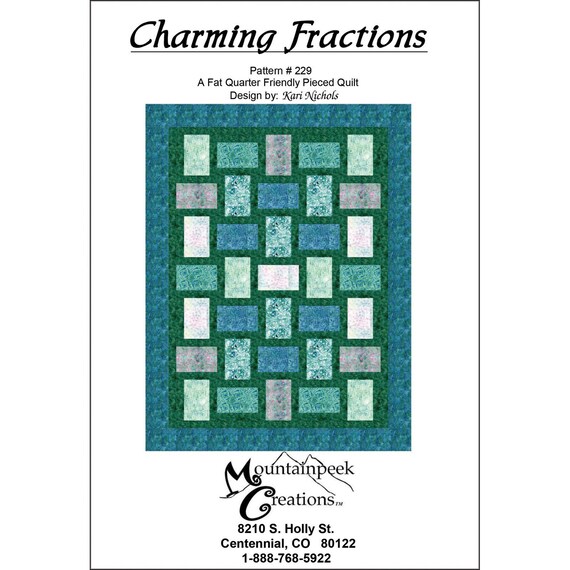 CHARMING FRACTIONS Quilt Pattern Kari Nichols Mountainpeek | Etsy