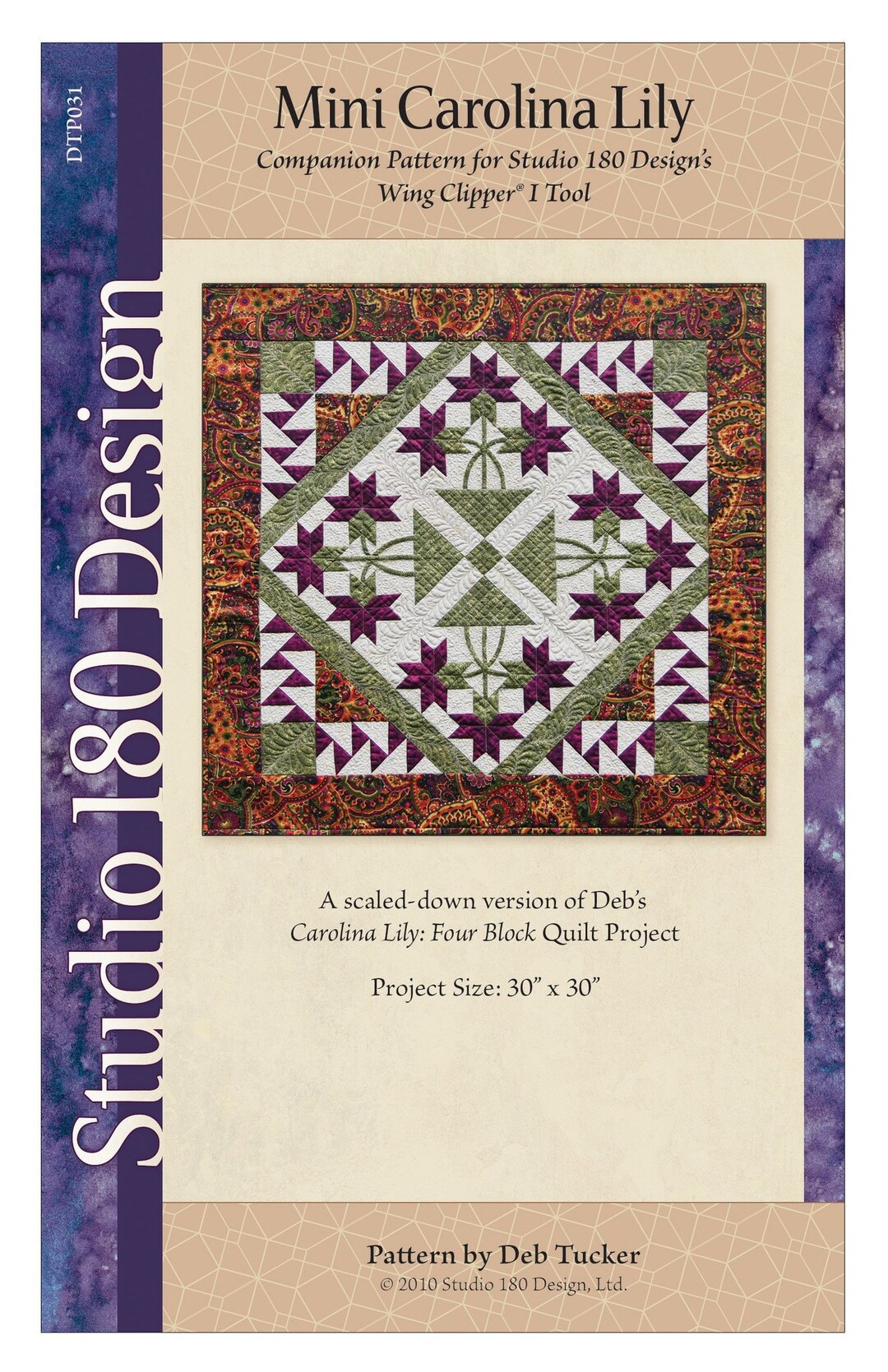 MINI CAROLINA LILY Quilt Pattern - Deb Tucker - Studio 180 Design ...