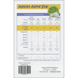 ALMOST ALONE STAR Quilt Pattern - Daniela Stout - Cozy Quilt Designs ...