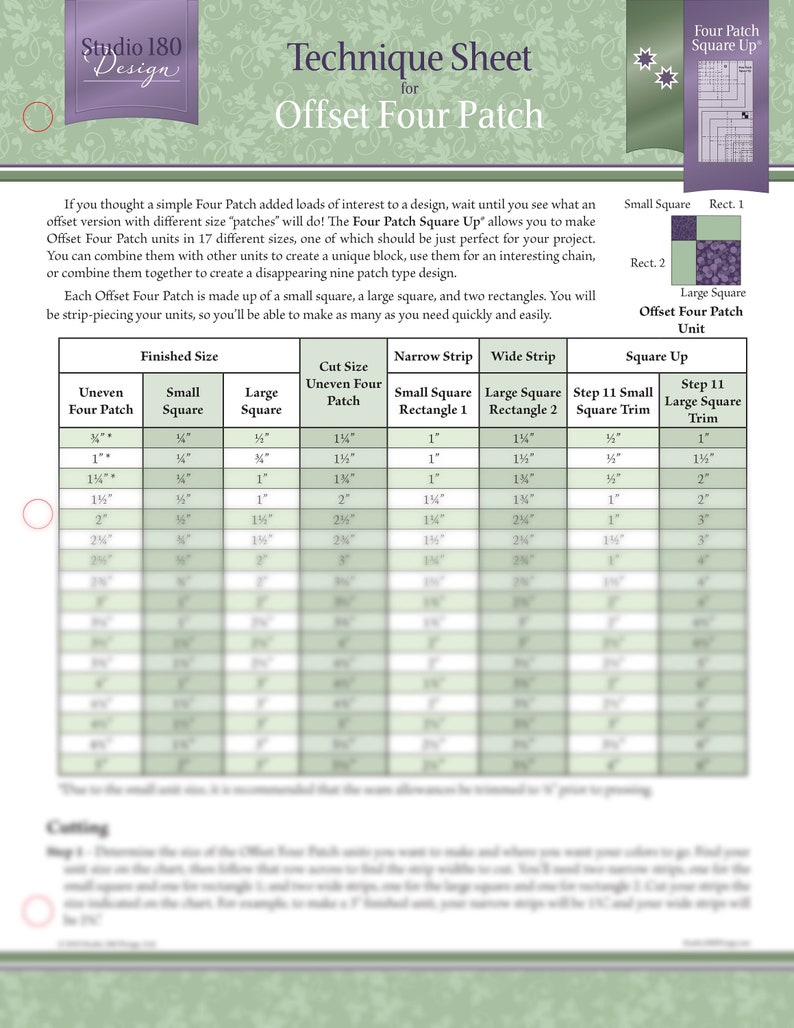 TECHNIQUE SHEETS - Studio 180 Design - Deb Tucker - Wedge Star, Four Patch, Split Rects Lemoyne ...