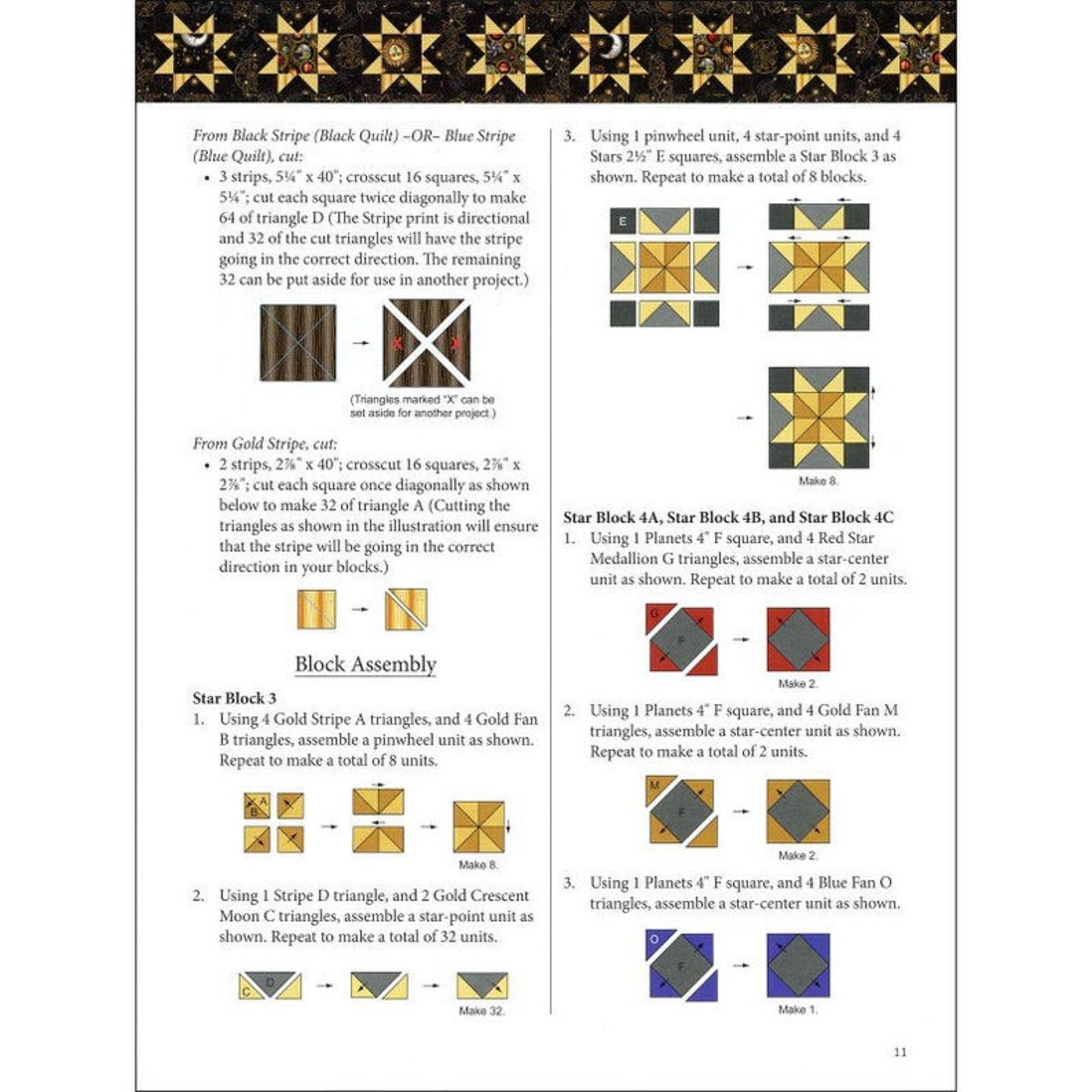 Jewels of the Universe - BOM Quilt Pattern Booklet - Jason Yenter - in ...