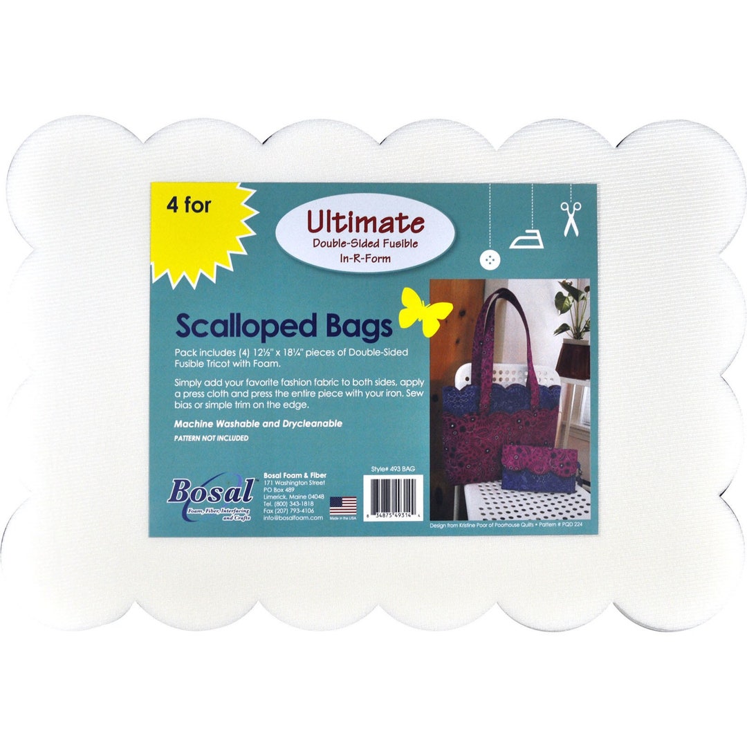 12.5 X 18.25 SCALLOPED BAGS x4 Bosal In-r-form Ultimate Double Sided ...