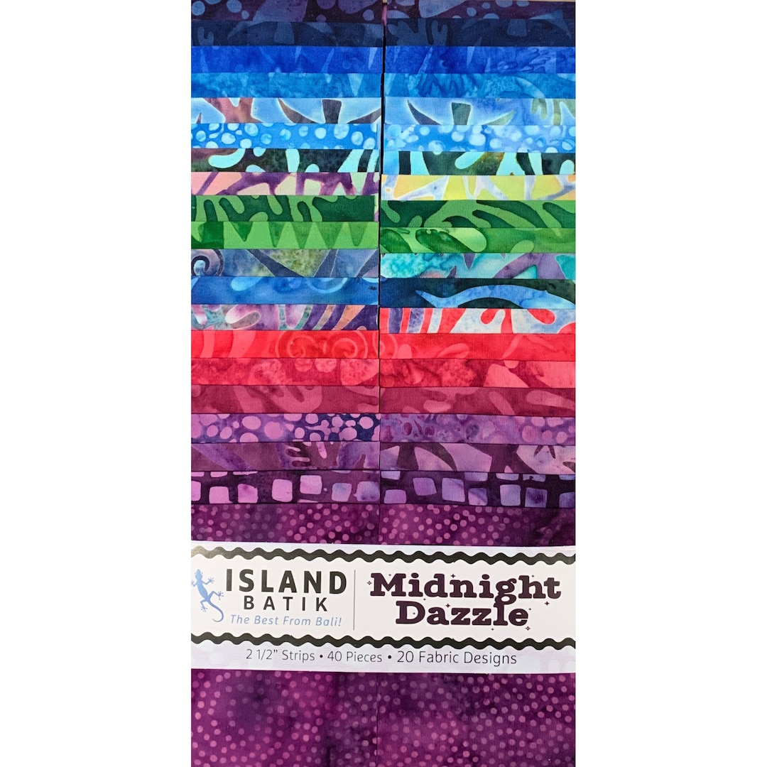 Island Batik - IB Strip Pack SP - Midnight Dazzle - 2.5" Fabric Strips ...