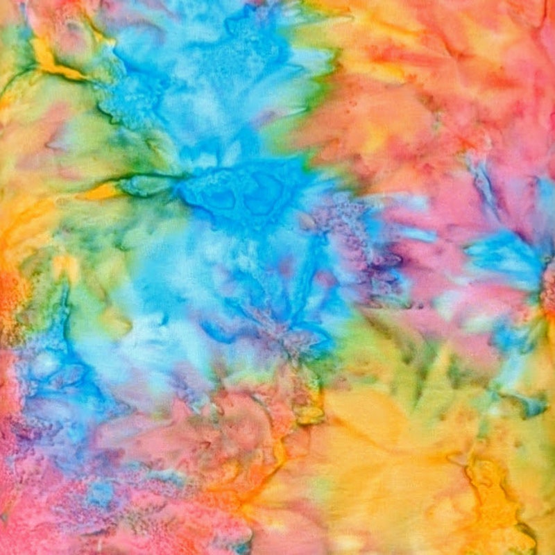 Rainbow Batik Fabric - Etsy