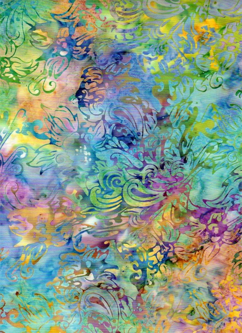 Batik Textiles 4512 Multicolor Bright Pastel Feather - Etsy