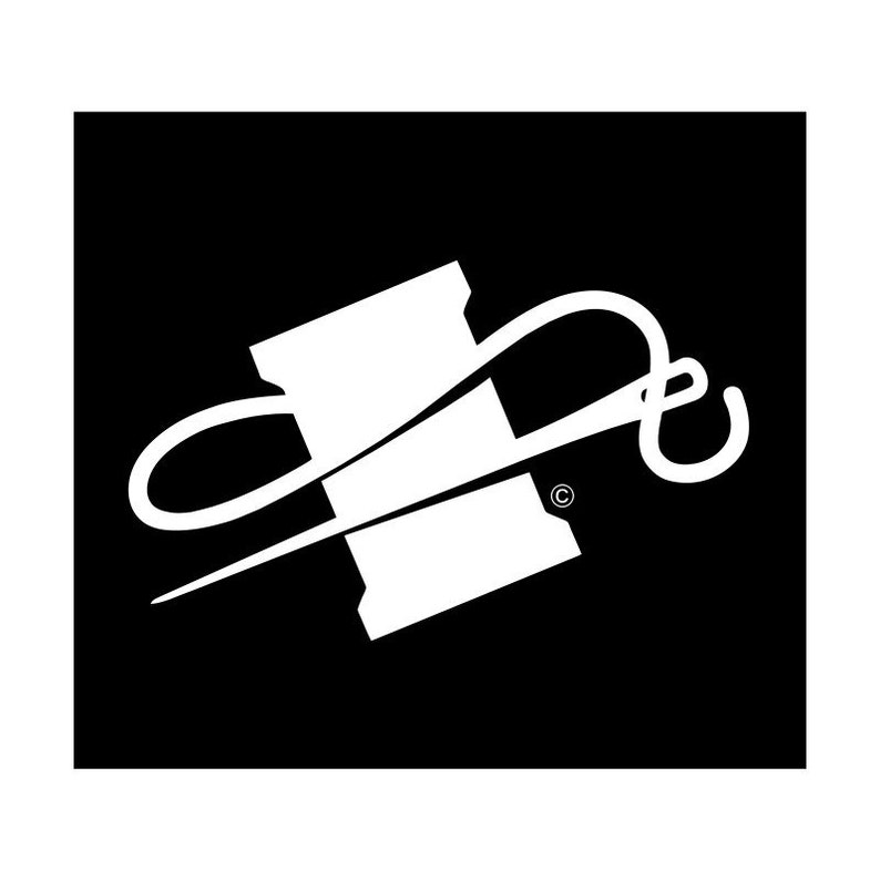 NEEDLE 'N THREAD Decal Vinyl Window Sticker - # 104 - Fiberflies Gifts ...