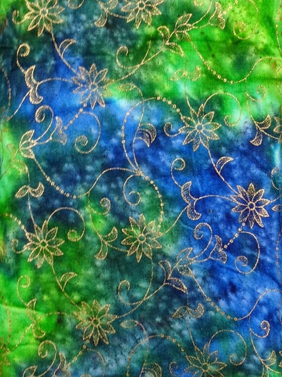 TCI Flannel Batik Fabric Moonlight Textures Floral Scroll | Etsy