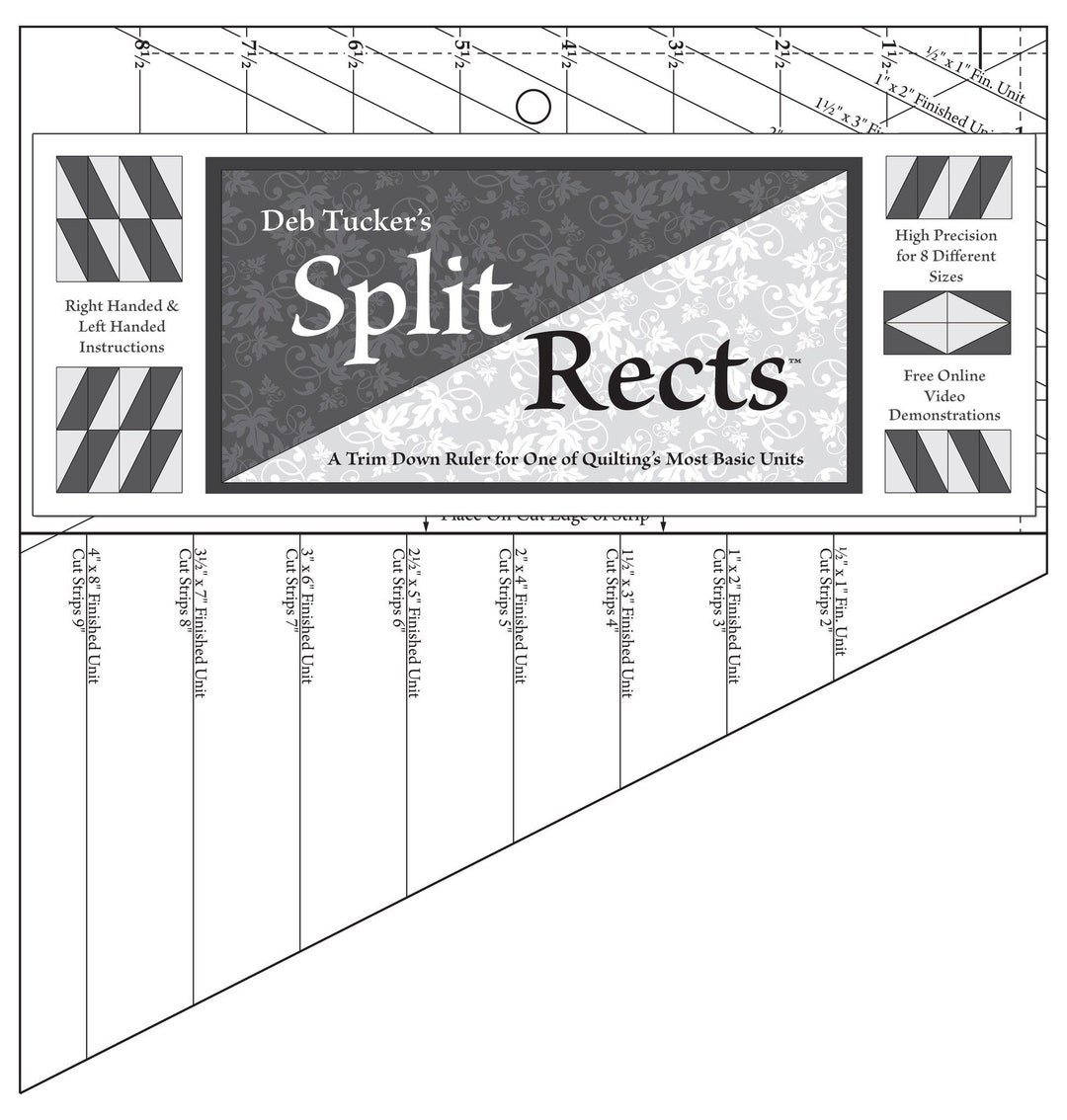 SPLIT RECTS Tool Ruler - Deb Tucker - Studio 180 Design - DT13 - Pieced ...