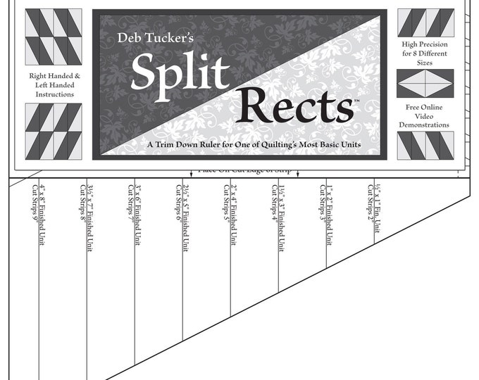 SPLIT RECTS Tool Ruler - Deb Tucker - Studio 180 Design - DT13 - Pieced Rectangles Accurate ...