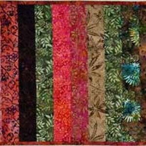 REVERSIBLE STRIPPY Table Runner Pattern Plum Tree Quilts PTQ035 Quick Easy Fast Fun Batik Quilt ...