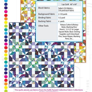 WATERFALL Quilt Pattern Colourwerx Colorful Contemporary Modern 3D ...