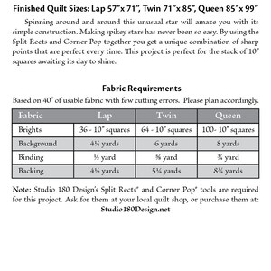 FIESTA Quilt Pattern - Sarah Furrer - Studio 180 Design - Split Rects ...