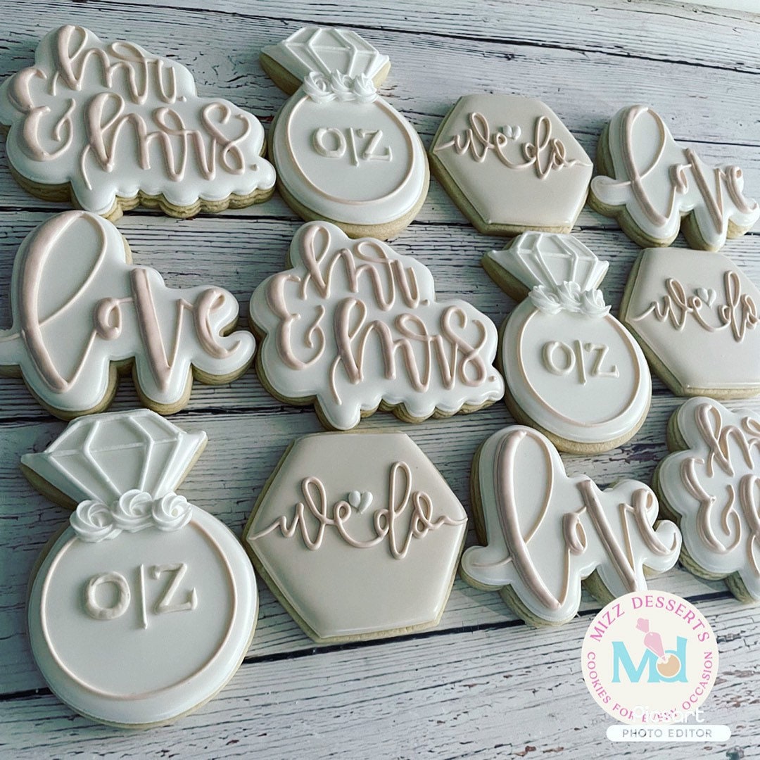 Mr and Mrs Wedding Cookies We Do - Etsy