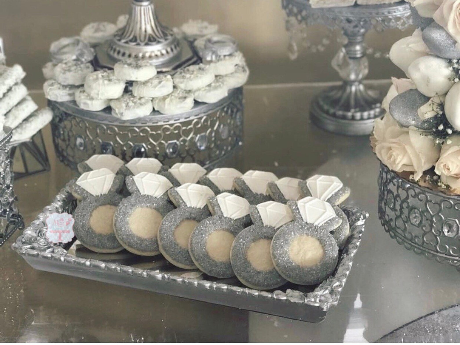 Engagement Ring Sugar Cookies - Etsy