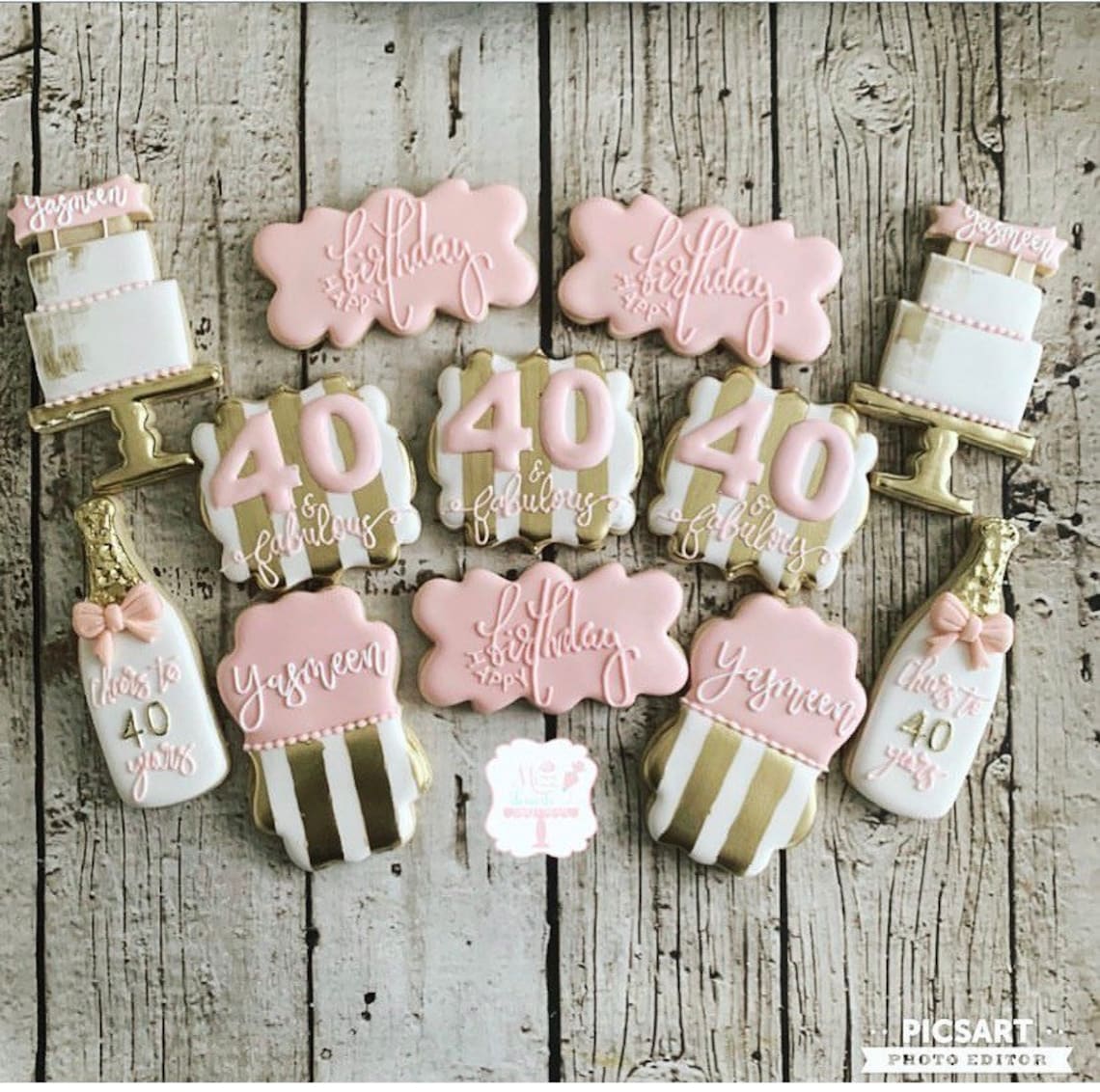 Cheers to 40 Years Birthday Cookies - Etsy