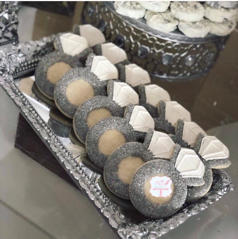 Engagement Ring Sugar Cookies - Etsy