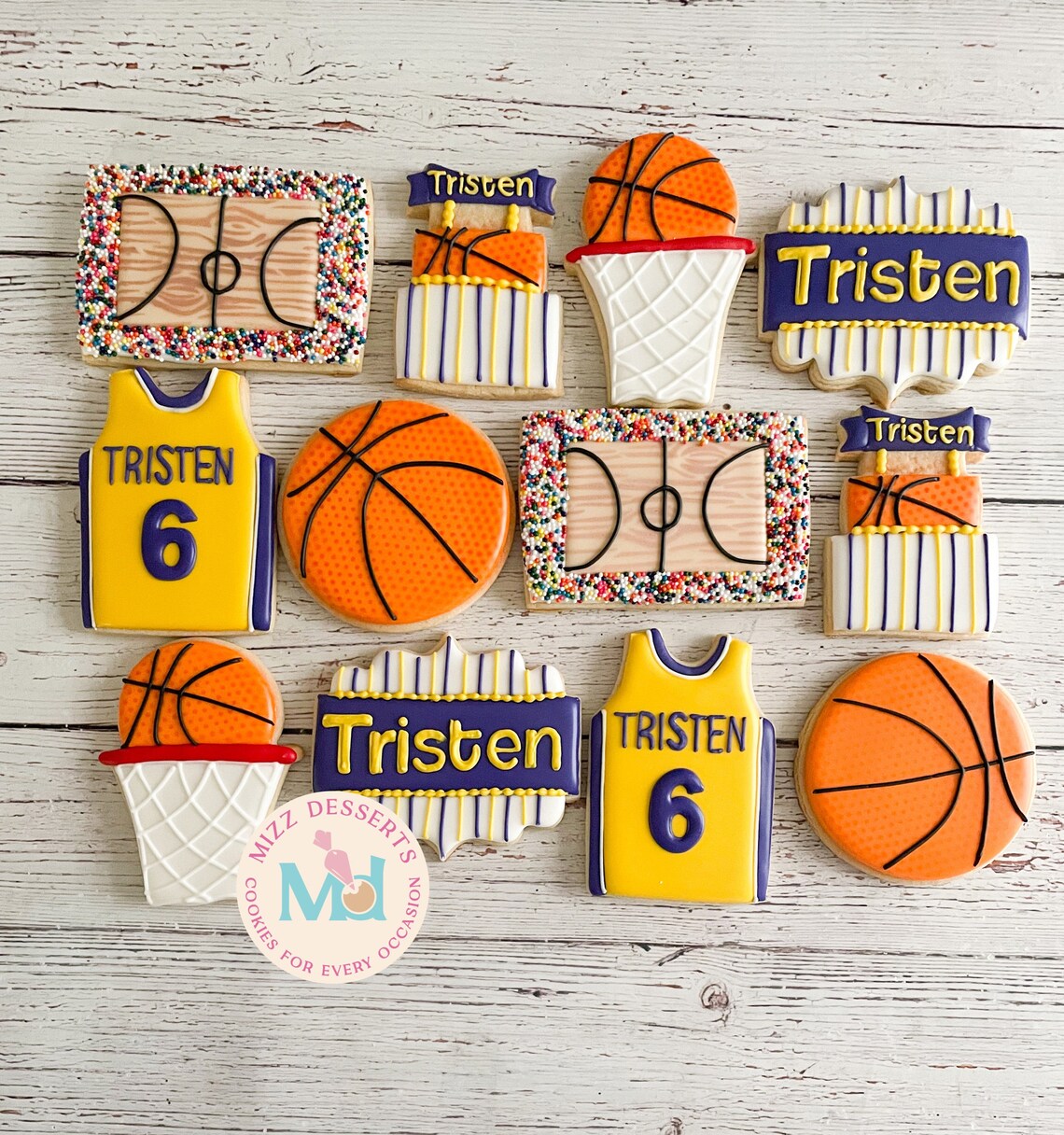 Basketball Birthday Sugar Cookies - Etsy