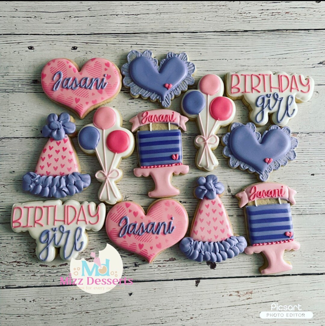 Birthday Girl Cookies - Etsy