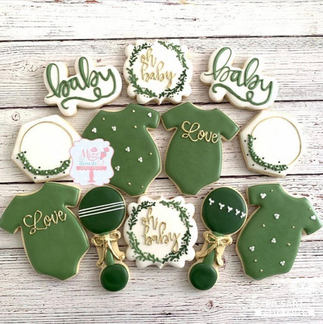 Oh Baby Neutral Baby Shower Cookies - Etsy