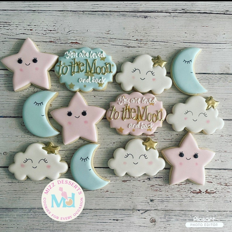 You Are Loved to the Moon and Back Babyshower Cookies - Etsy
