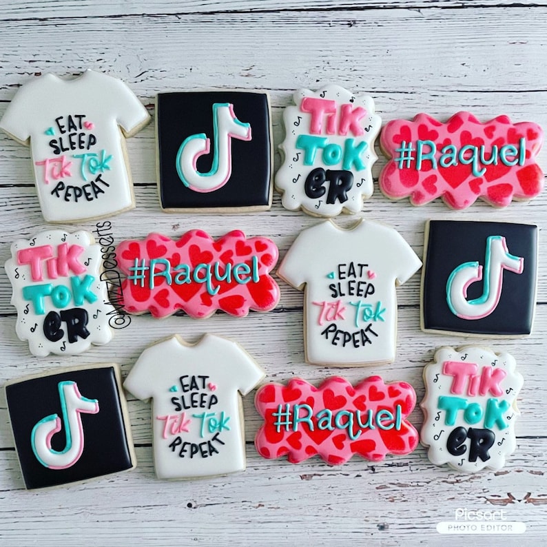 Tik Tok Birthday Cookies - Etsy
