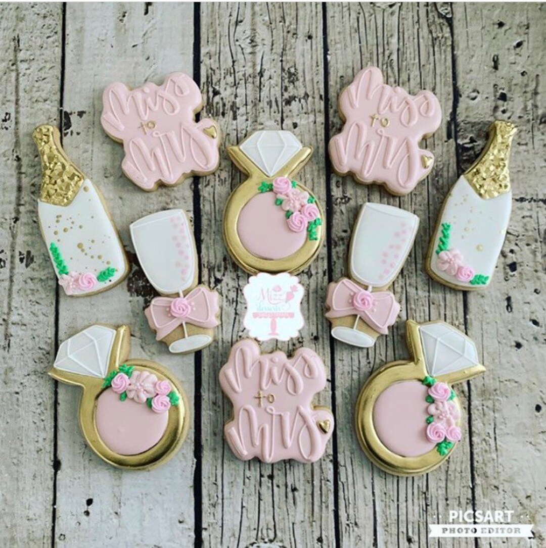 Bride and Bubbly Cookies Bridal Shower Engagement Party - Etsy