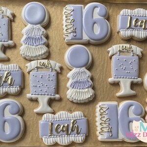 Sweet 16 Birthday Cookies - Etsy