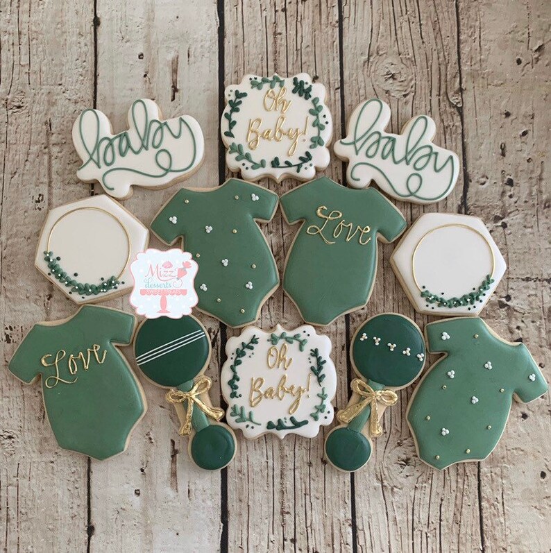 Oh Baby Neutral Baby Shower Cookies | Etsy