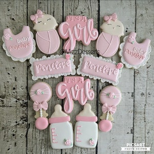 It’s a Girl Baby Shower Cookies - Etsy