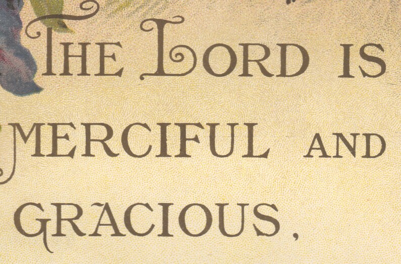 DIGITAL DOWNLOAD Psalm 103 Verse 8 - the Lord is Merciful - From an ...