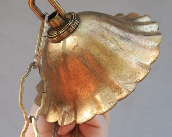 Vintage Tole Ceiling Canopy Chain Lamp Chandelier Part Italy Florentine ...