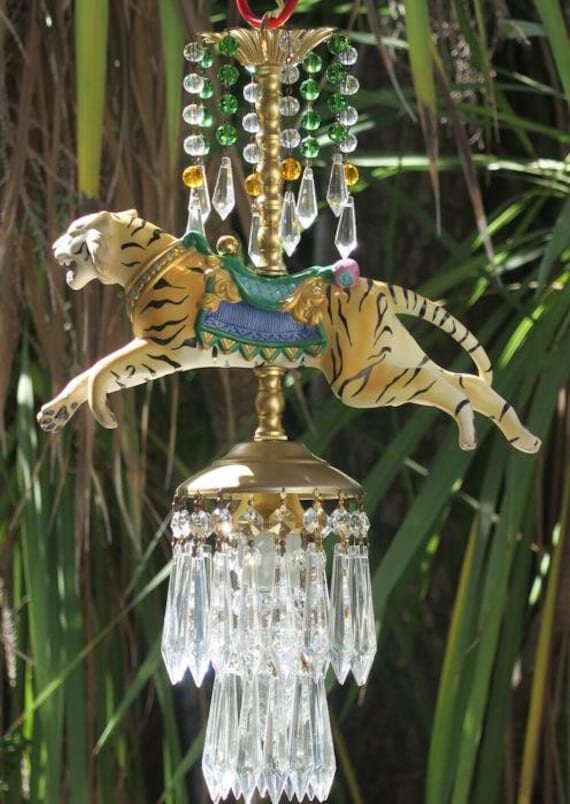 Vintage Lamp ceiling canopy chain Chandelier Porcelai… - Gem