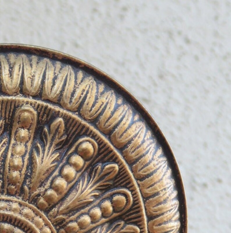 Vintage Gilt Brass Bronze Ceiling Cap Canopy W Chain Lamp - Etsy