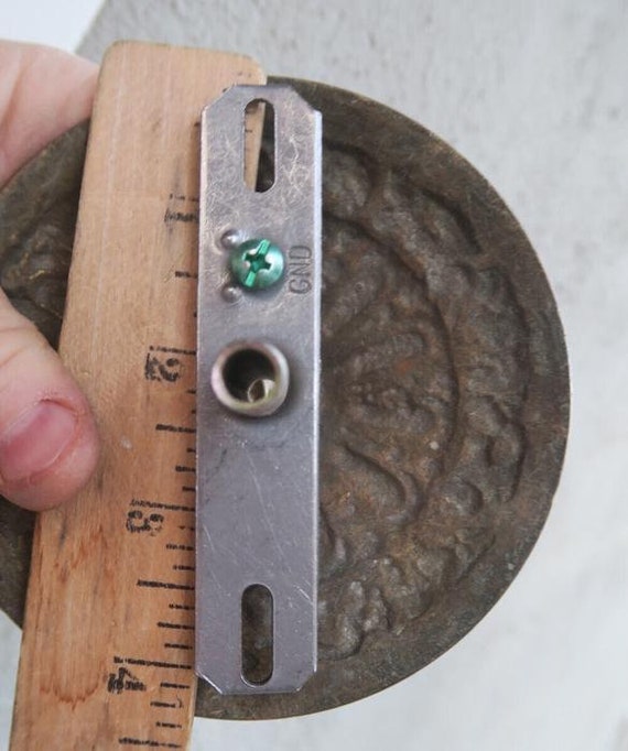 Vintage French Brass Bronze Ceiling Canopy Cap Chande… - Gem