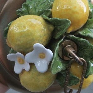 9" Vintage Gilt Tole Canopy Lamp Chandelier Part Italy Medallion Lemon ...