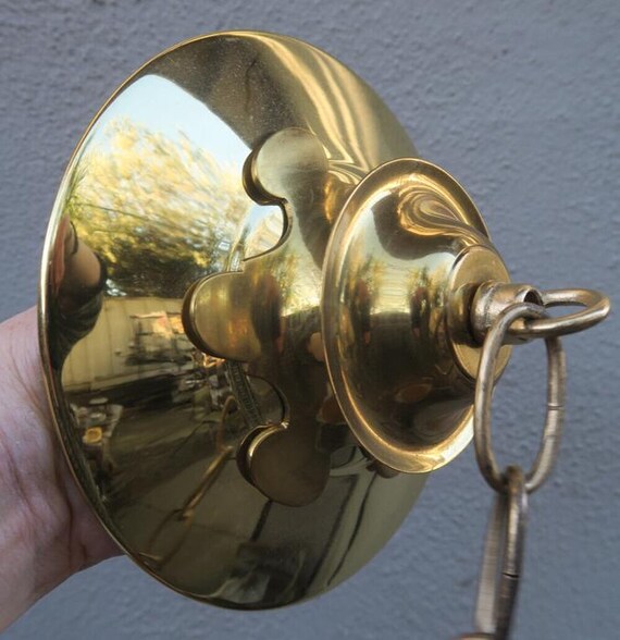 Vintage Polised Brass 6" Ceiling Canopy Chain Lamp Ch… - Gem