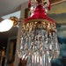 Vintage Ruby Red Lady Cupcake Glass Crystal Brass Swag Lamp - Etsy