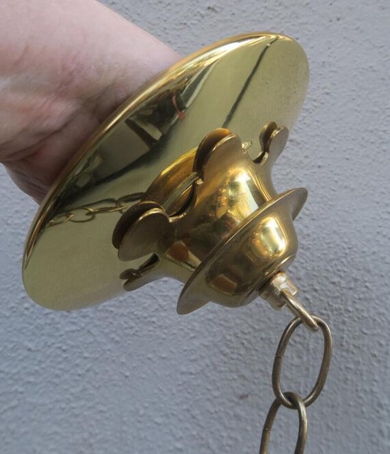Vintage Polised Brass 6" Ceiling Canopy Chain Lamp Ch… - Gem