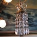 Mini Baby Small Swag Lamp Chandelier Crystal Prism Spelter Tole Pendant ...