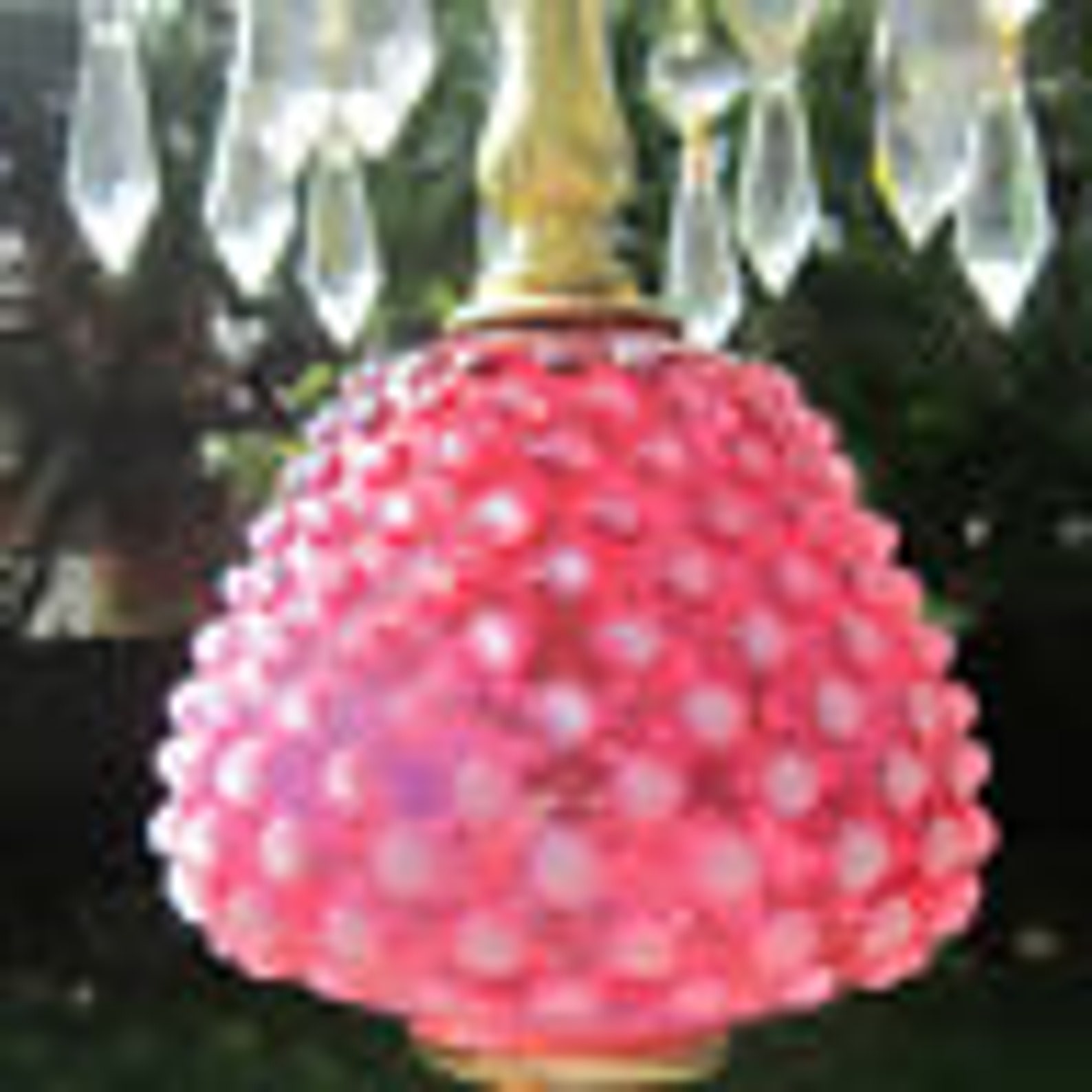 Fenton Cranberry Brass Glass Crystal Lamp Chandelier Pendant | Etsy