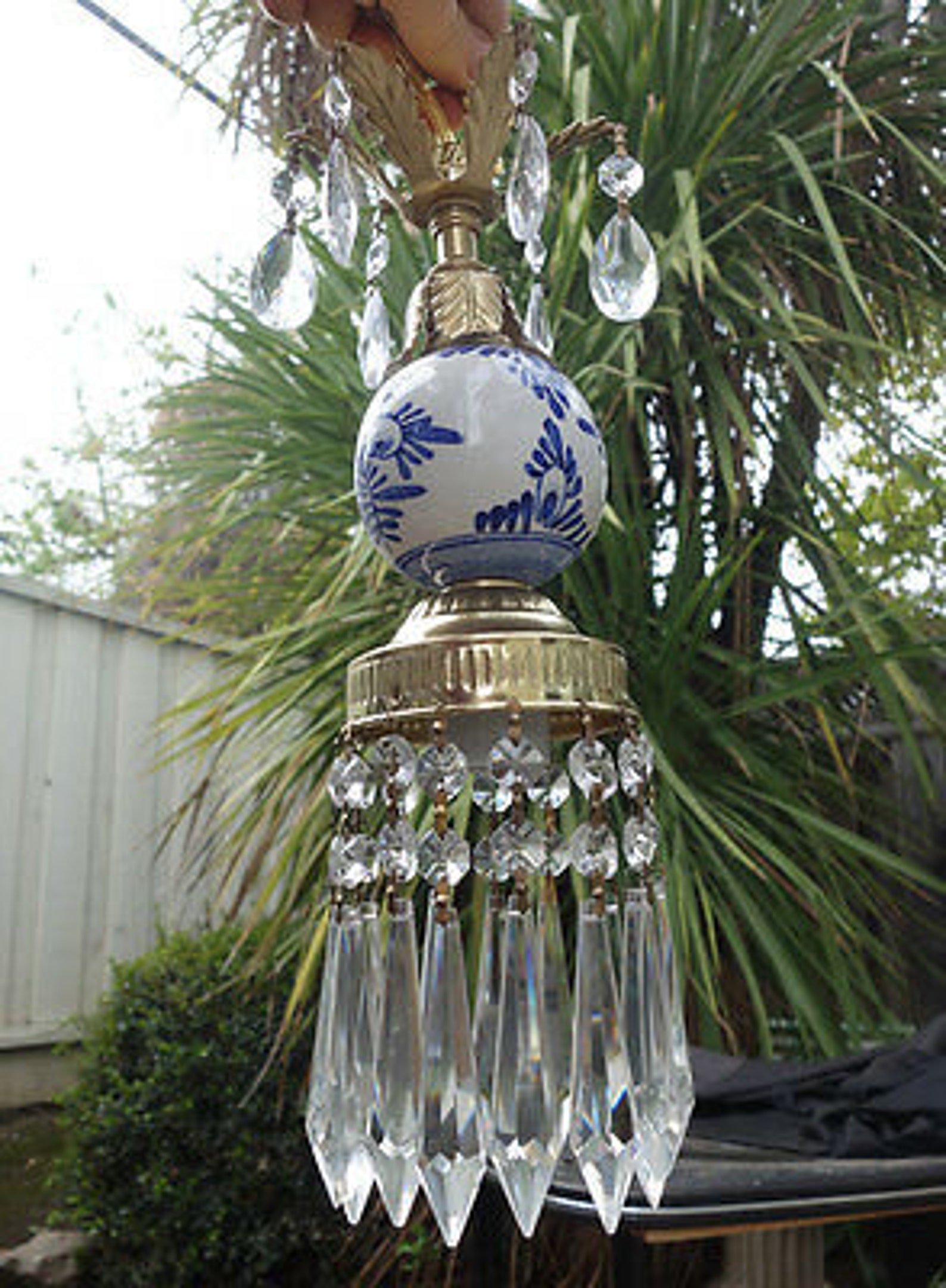 Mini Swag Plugin Vintage Lantern Porcelain Delft Blue Tole | Etsy