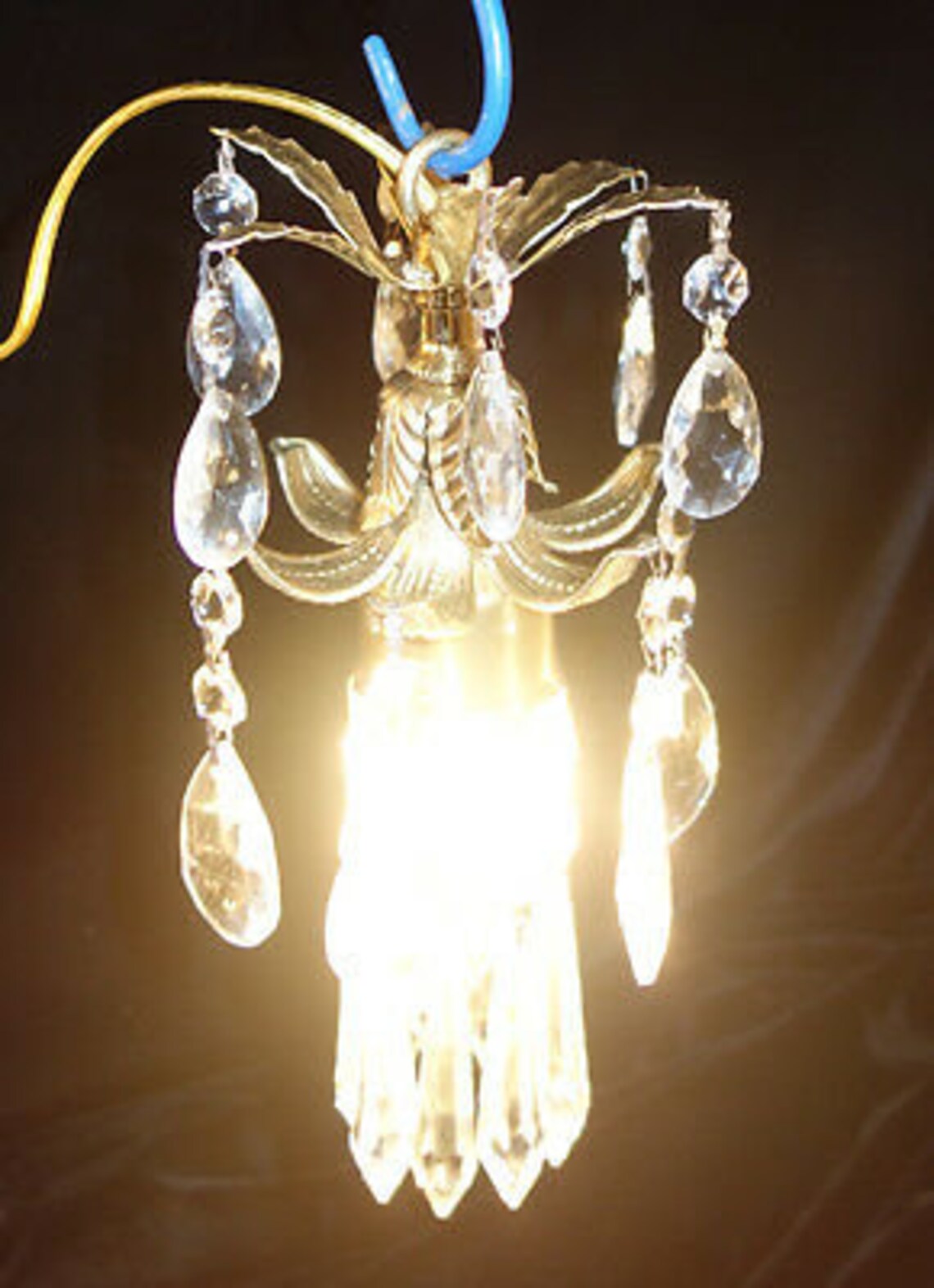 Foyer Hallway Corner Light Lily Small Blossom Flower Swag Plugin Lamp ...