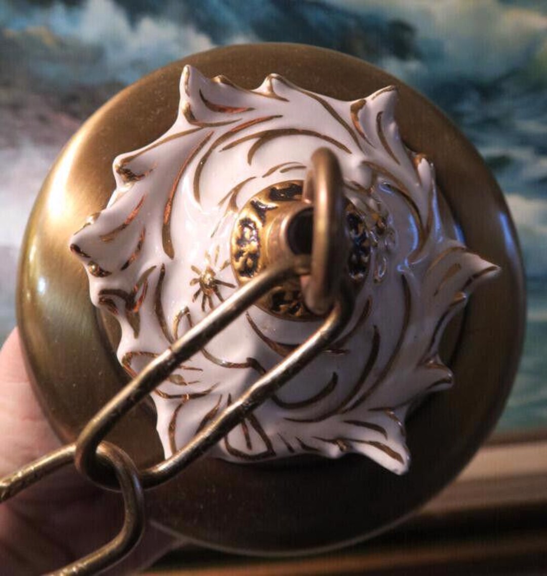 Rococo Canopy Part Capodimonte Vintage Gilt Highlights White Porcelain ...