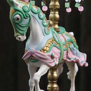 Porcelain Knight Horse Carousel Medieval Swag Lamp Brass Chandelier ...