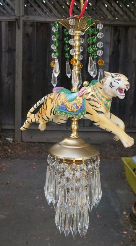 Vintage Lamp ceiling canopy chain Chandelier Porcelai… - Gem